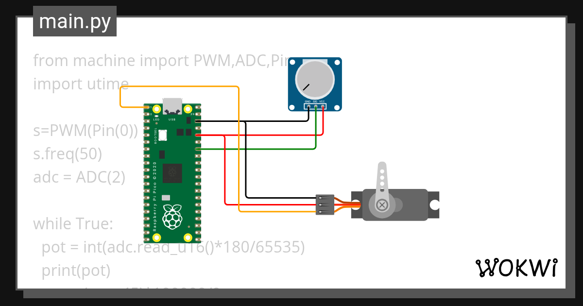 Potenciómetro Wokwi Esp32 Stm32 Arduino Simulator 