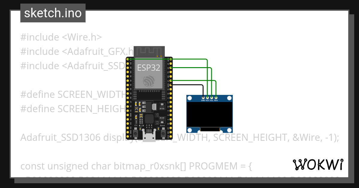 LOGO DISPLAY 2 - Wokwi ESP32, STM32, Arduino Simulator