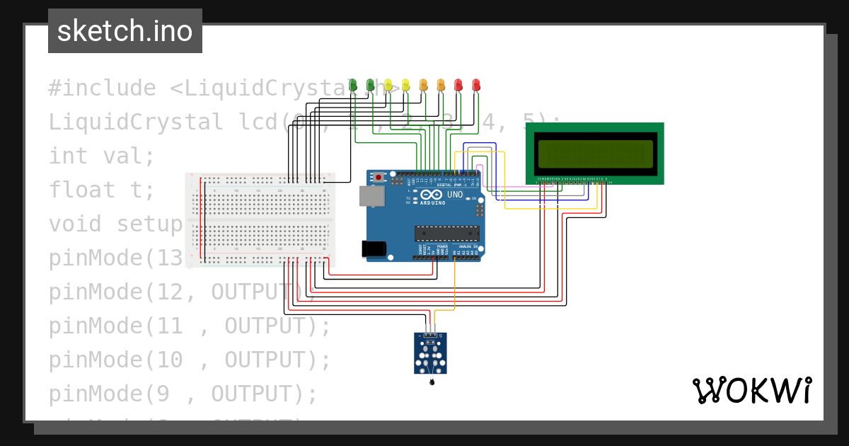Temp Whit Leds Wokwi Esp32 Stm32 Arduino Simulator 5035