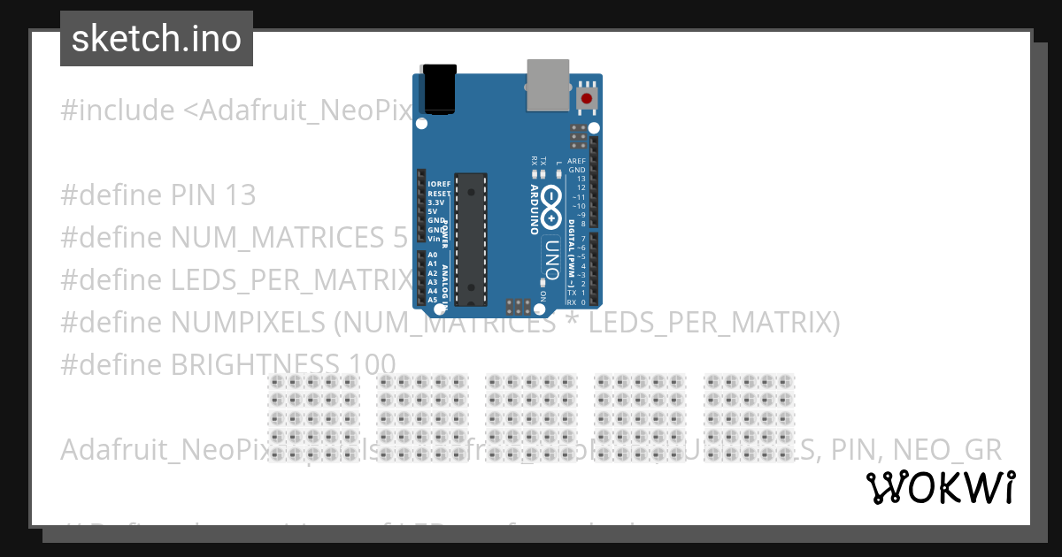 NeoPixel - Wokwi ESP32, STM32, Arduino Simulator