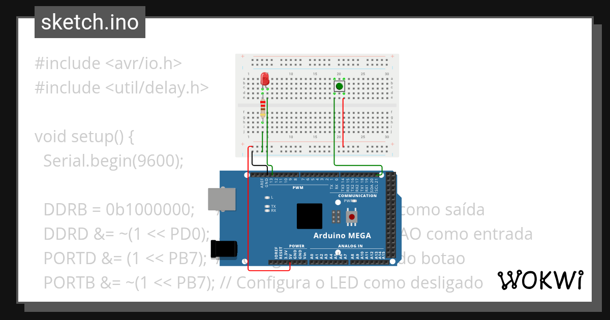 Interrupcao-botao.c - Wokwi ESP32, STM32, Arduino Simulator