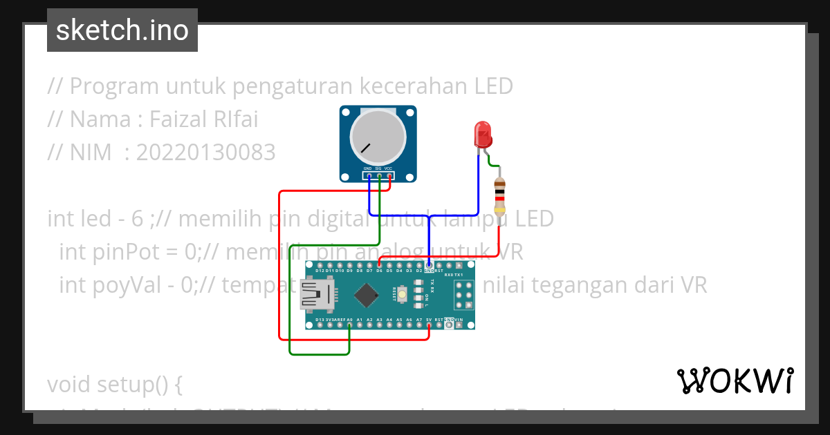 Led Kecerahan Wokwi Esp32 Stm32 Arduino Simulator