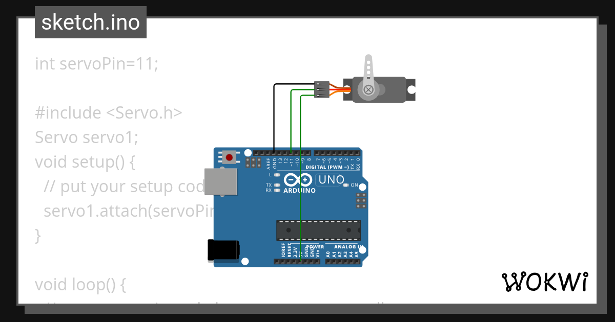 Servo Moter Wokwi Esp32 Stm32 Arduino Simulator 