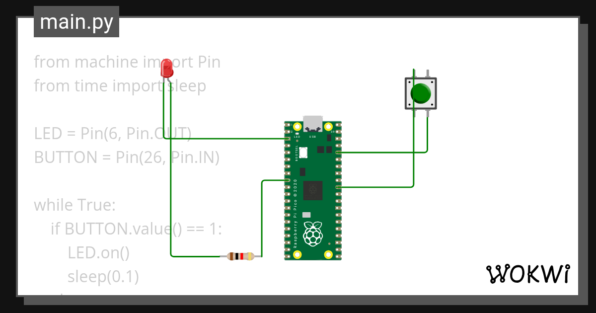 Led And Switch Wokwi Esp32 Stm32 Arduino Simulator 
