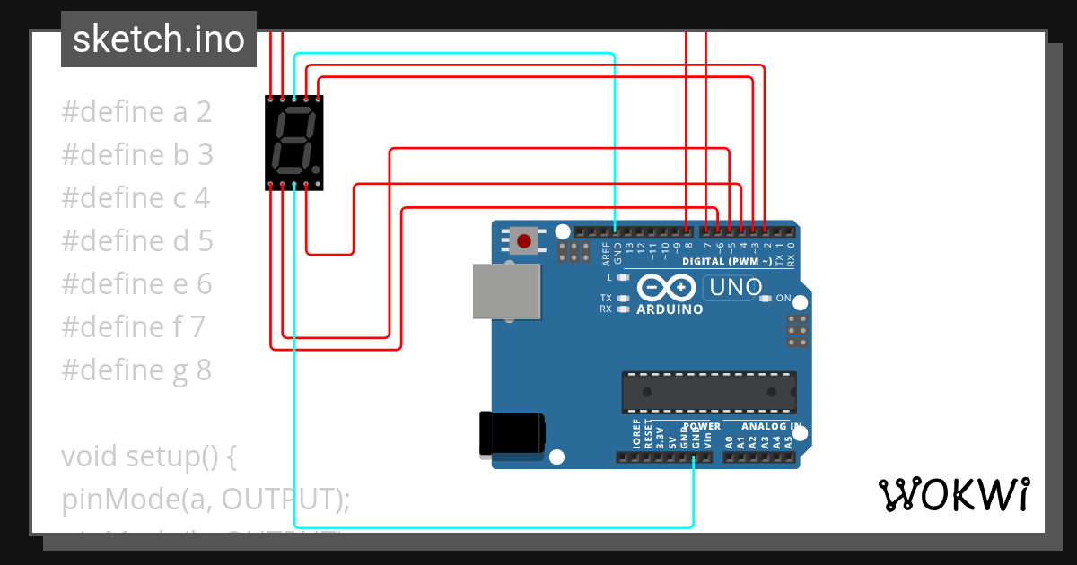 Segment Counter Up Wokwi Esp32 Stm32 Arduino Simulator