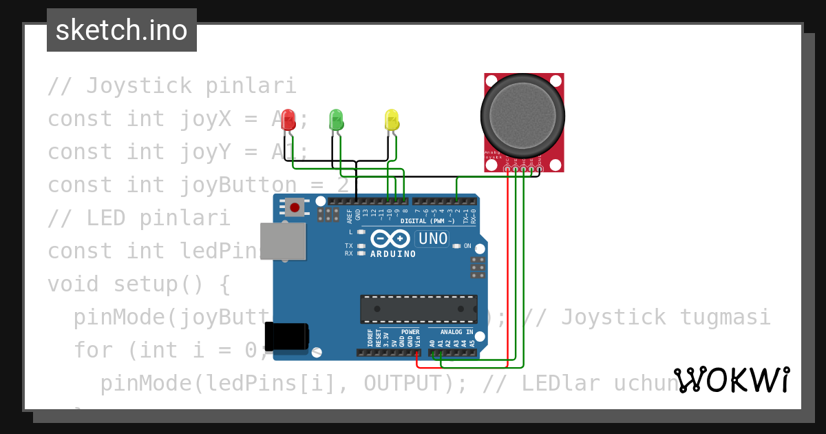 Jostik Bilan Ishlash Wokwi Esp32 Stm32 Arduino Simulator 1910