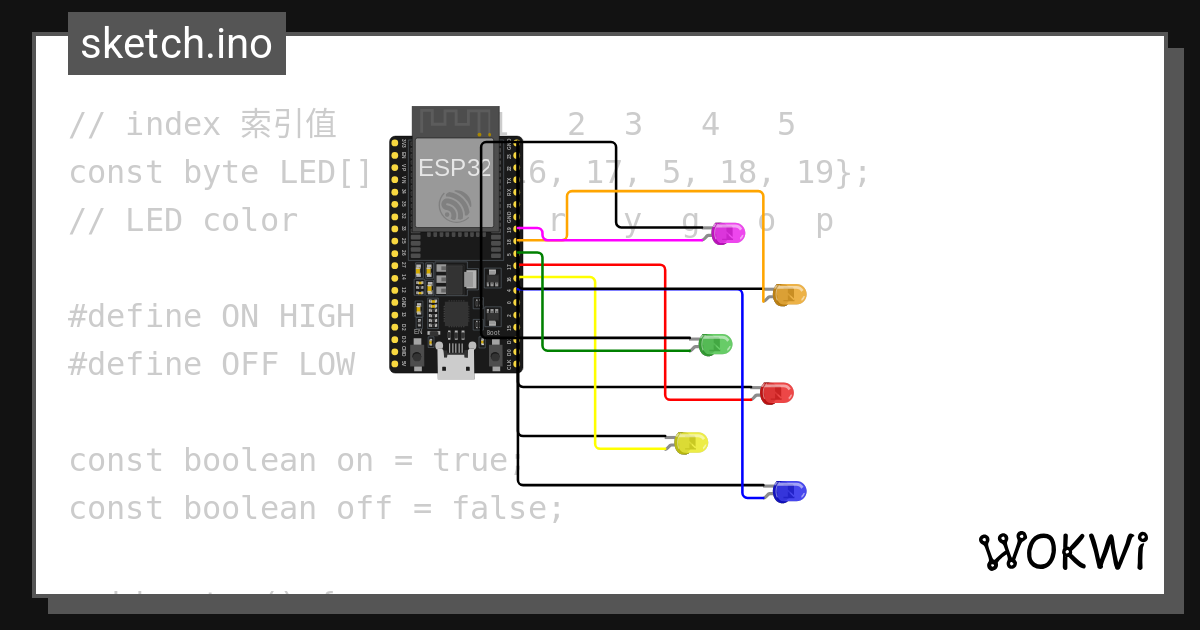 6led Array Odd Even Delay Copy Wokwi Esp32 Stm32 Arduino Simulator