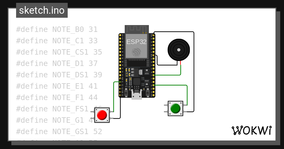 Buzzer Songs Wokwi Esp32 Stm32 Arduino Simulator