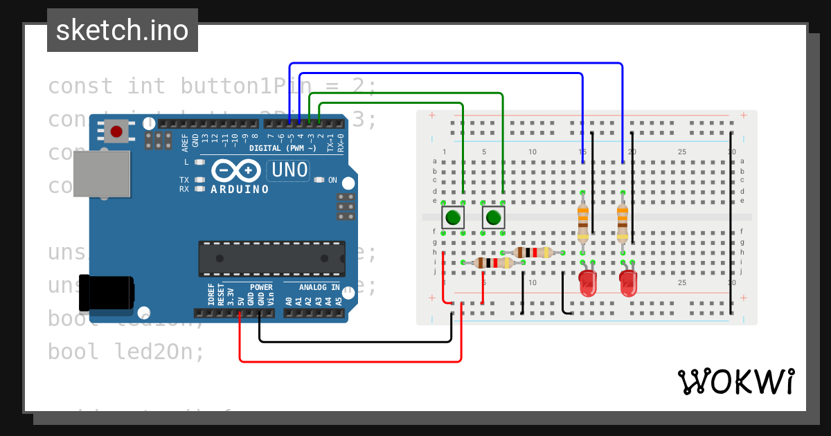 Led2 Pulsante Millis Wokwi Esp32 Stm32 Arduino Simulator