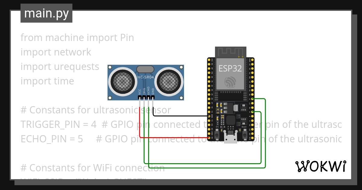 ultrasonicsensorthinkspeak.py Copy - Wokwi ESP32, STM32, Arduino Simulator
