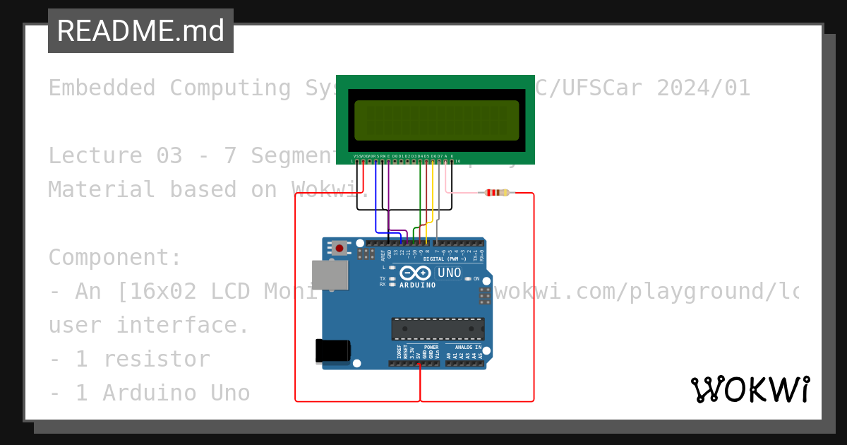 Display 7 Segments Wokwi Esp32 Stm32 Arduino Simulator