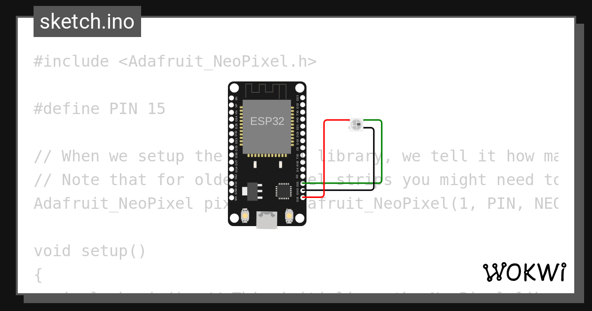 Sesi 17 Neopixel Wokwi Esp32 Stm32 Arduino Simulator 3447