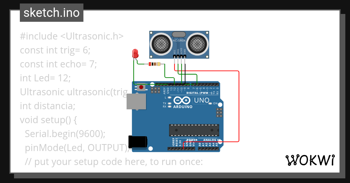 ultrasonic - Wokwi ESP32, STM32, Arduino Simulator
