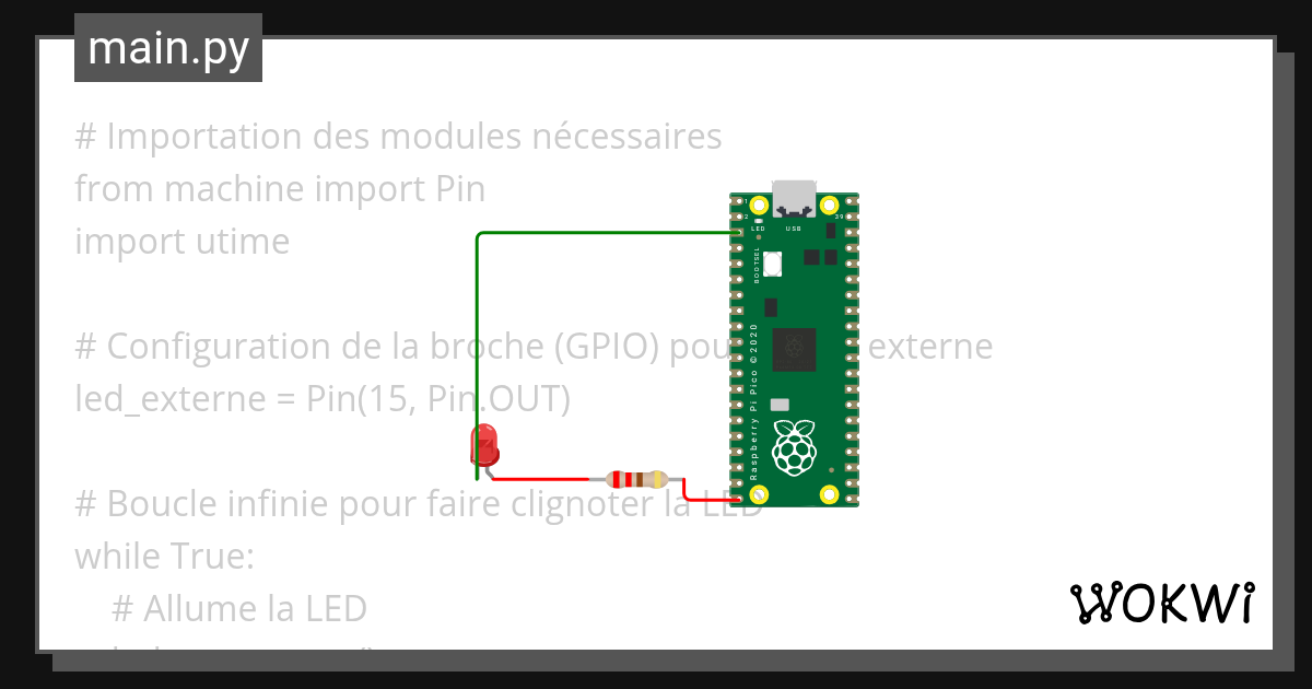 Led-Pi-Pico - Wokwi ESP32, STM32, Arduino Simulator