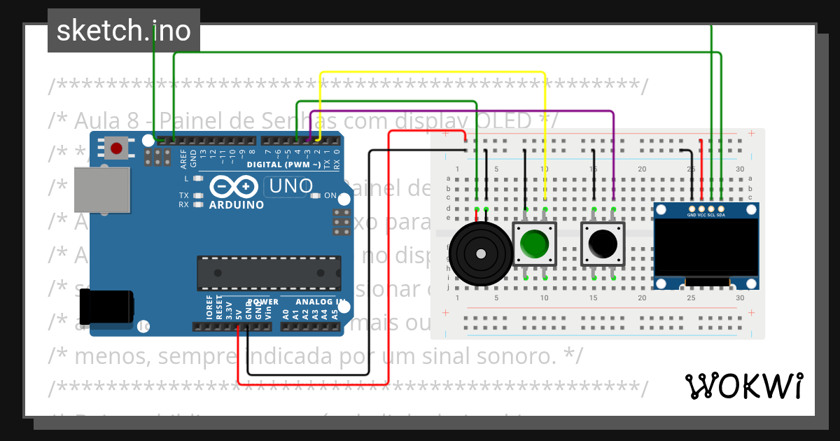 Display OLED _ Escrevendo mensagens - Wokwi ESP32, STM32, Arduino Simulator
