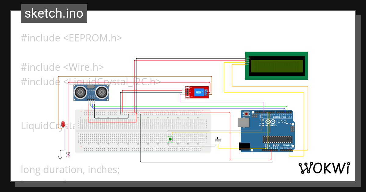 Water level sensor Copy - Wokwi ESP32, STM32, Arduino Simulator