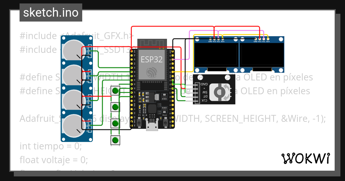 OLED Gráficos V1_MEJORADO - Wokwi ESP32, STM32, Arduino Simulator