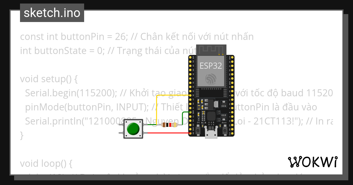 Lập trình ESP32 giap tiếp với máy tính qua Serial - Wokwi ESP32, STM32, Arduino Simulator