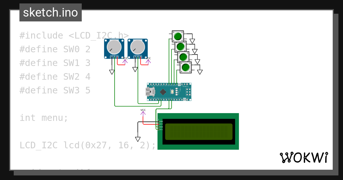 Lcd I2c Lengkap Wokwi Esp32 Stm32 Arduino Simulator 5172