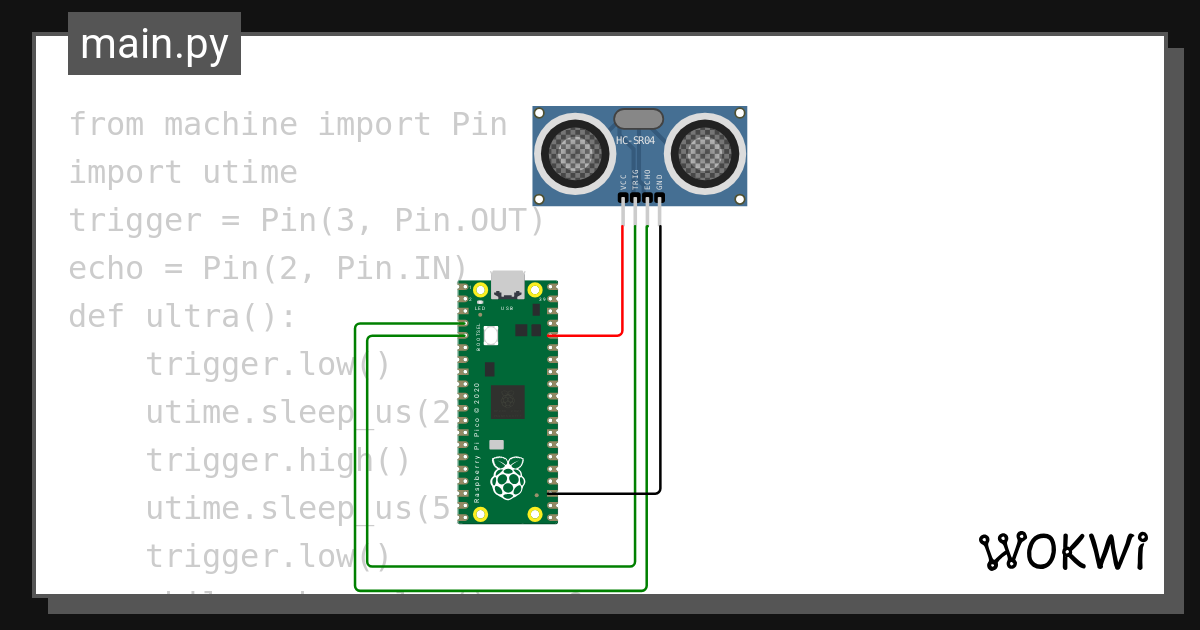 Ultrasonicsensor Wokwi Esp32 Stm32 Arduino Simulator 5105
