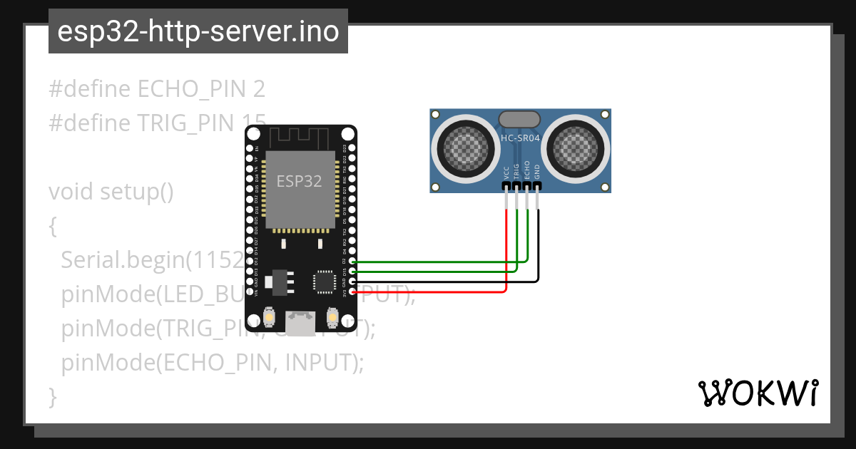 ESP32 - ULTRASONIC - Wokwi ESP32, STM32, Arduino Simulator