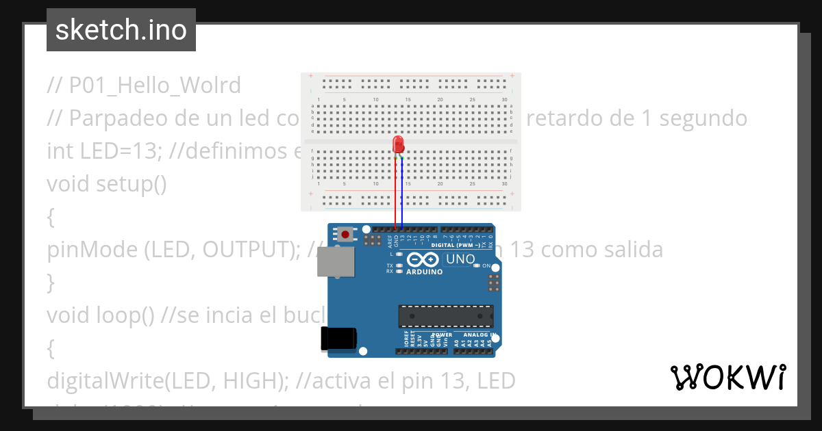 PRACTICA 1: HOLA MUNDO - Wokwi ESP32, STM32, Arduino Simulator