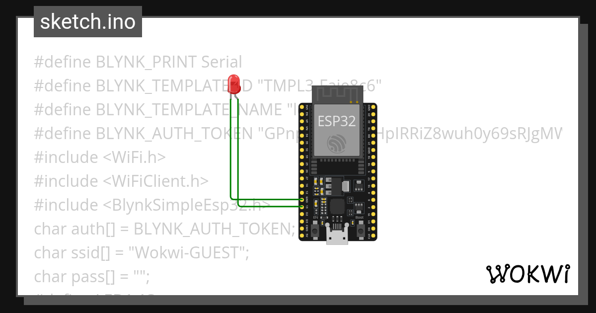 blynk program - Wokwi ESP32, STM32, Arduino Simulator