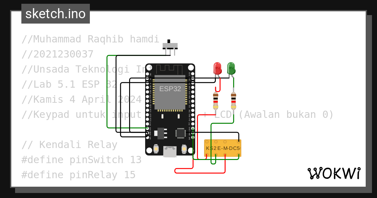 Lab 512021230037muhammad Raqhib Hamdi Wokwi Esp32 Stm32 Arduino Simulator
