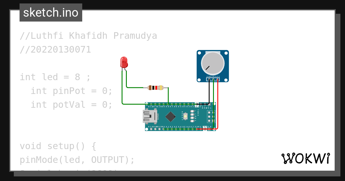Kecerahan Led Wokwi Esp32 Stm32 Arduino Simulator 3938