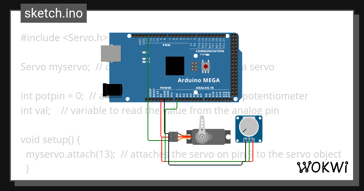 Servo - Wokwi ESP32, STM32, Arduino Simulator