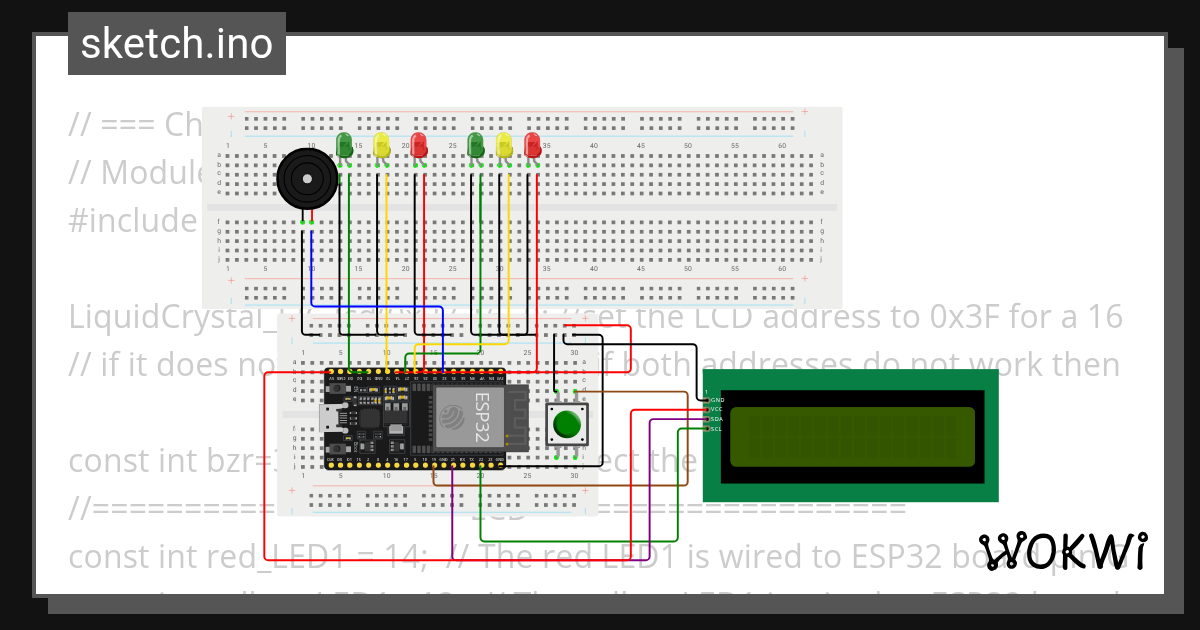 Cheris White CEIS114 module 6 - Wokwi ESP32, STM32, Arduino Simulator