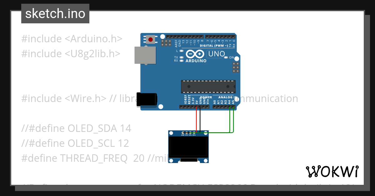 Arduino_SSD1306 Scroll_Monitor - Wokwi ESP32, STM32, Arduino Simulator