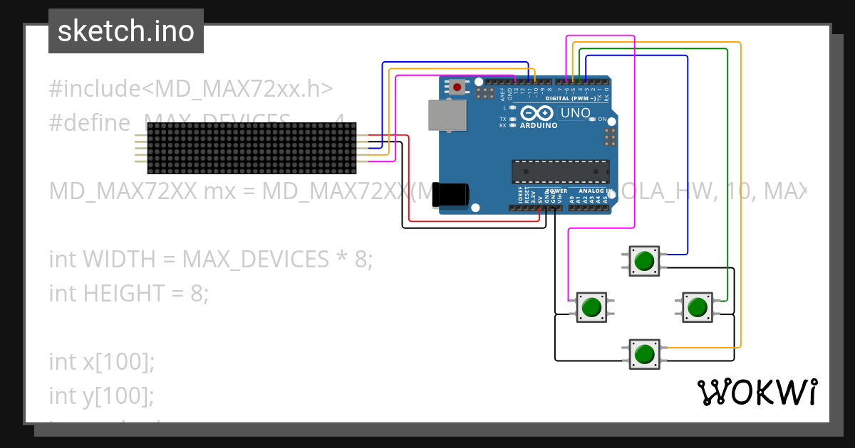 snake Copy (2) - Wokwi ESP32, STM32, Arduino Simulator