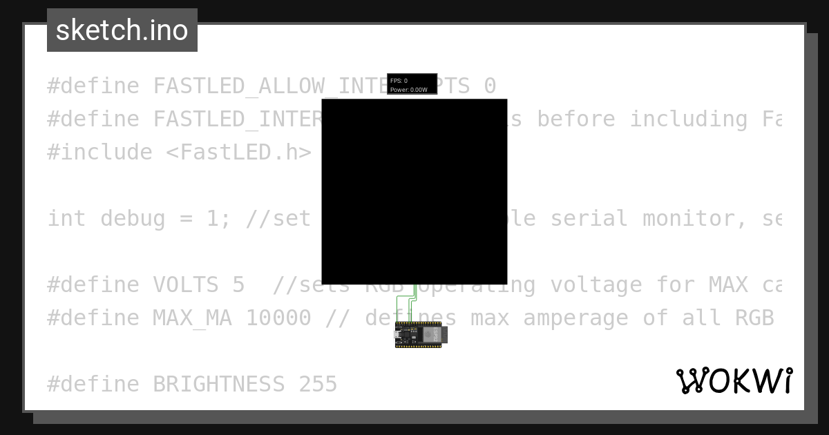 Testingfastledesp32s3 Wokwi Esp32 Stm32 Arduino Simulator