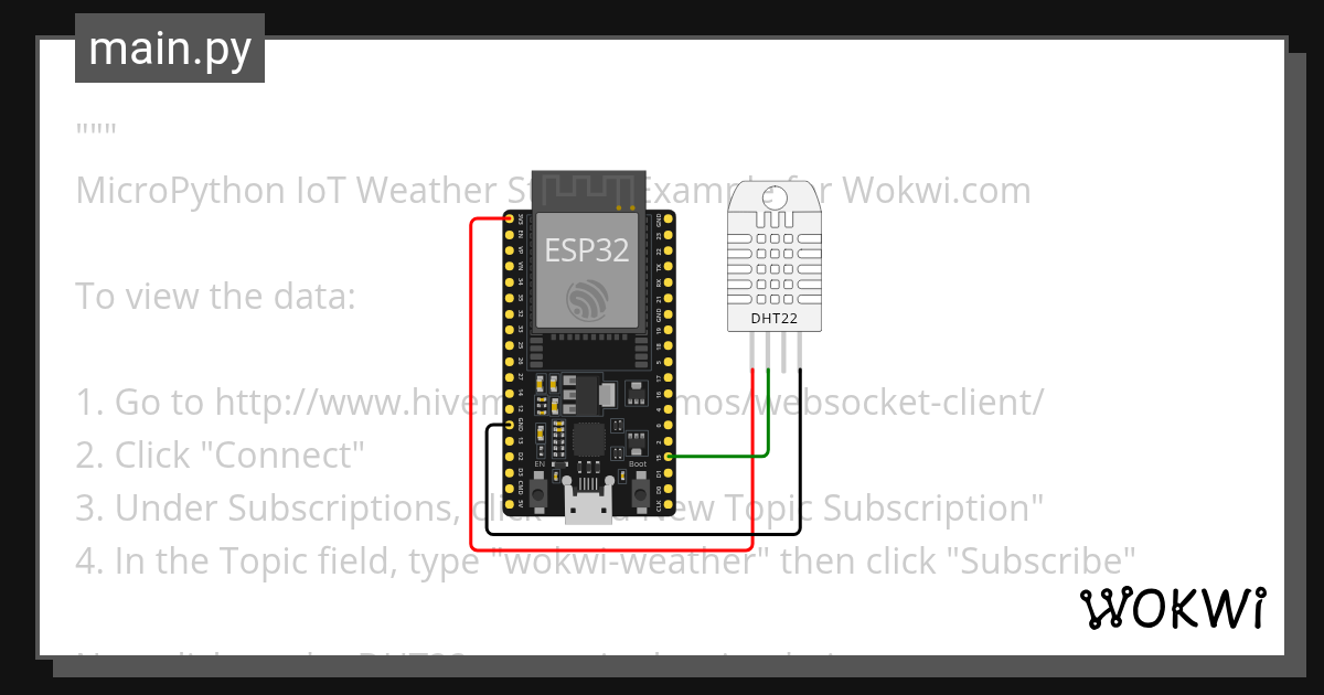 Micropython Mqtt Unidade De Aquisição De Dados Ambientais Wokwi Esp32 Stm32 Arduino Simulator