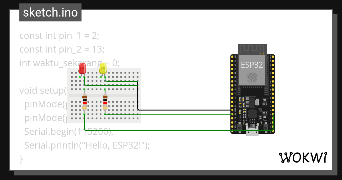 project1 - Wokwi ESP32, STM32, Arduino Simulator