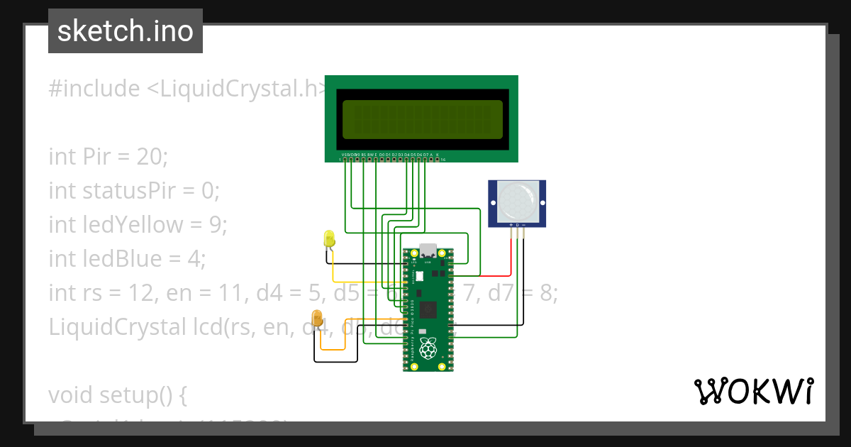 Project Sensor Gerak Nama Wokwi Esp32 Stm32 Arduino Simulator 1504