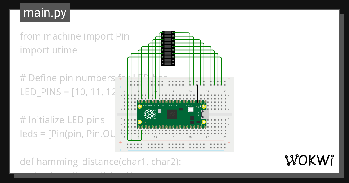 Hamming Distance Wokwi Esp32 Stm32 Arduino Simulator 5650