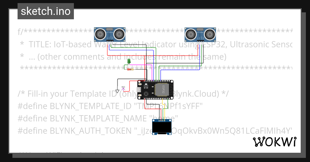 2 Tank Water Level Monitor Copy Wokwi Esp32 Stm32 Arduino Simulator
