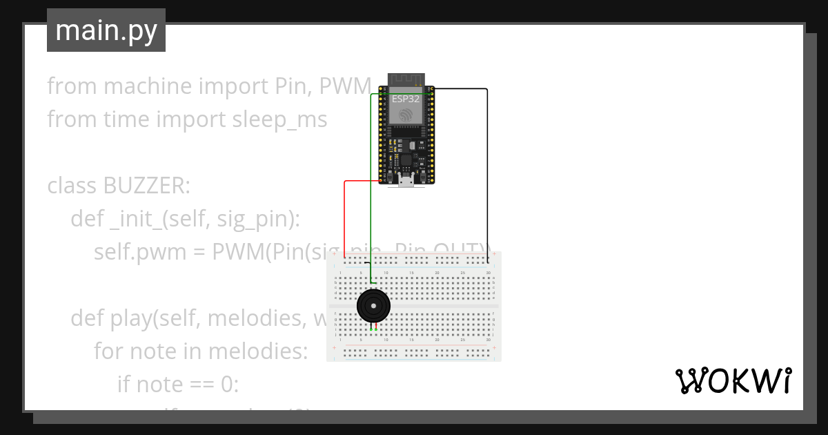buzzer - Wokwi ESP32, STM32, Arduino Simulator