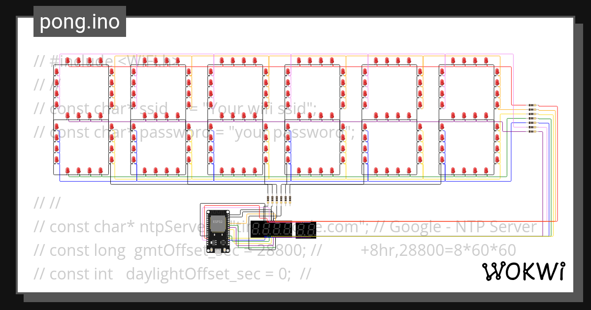 IoT clock (補秒).ino - Wokwi ESP32, STM32, Arduino Simulator