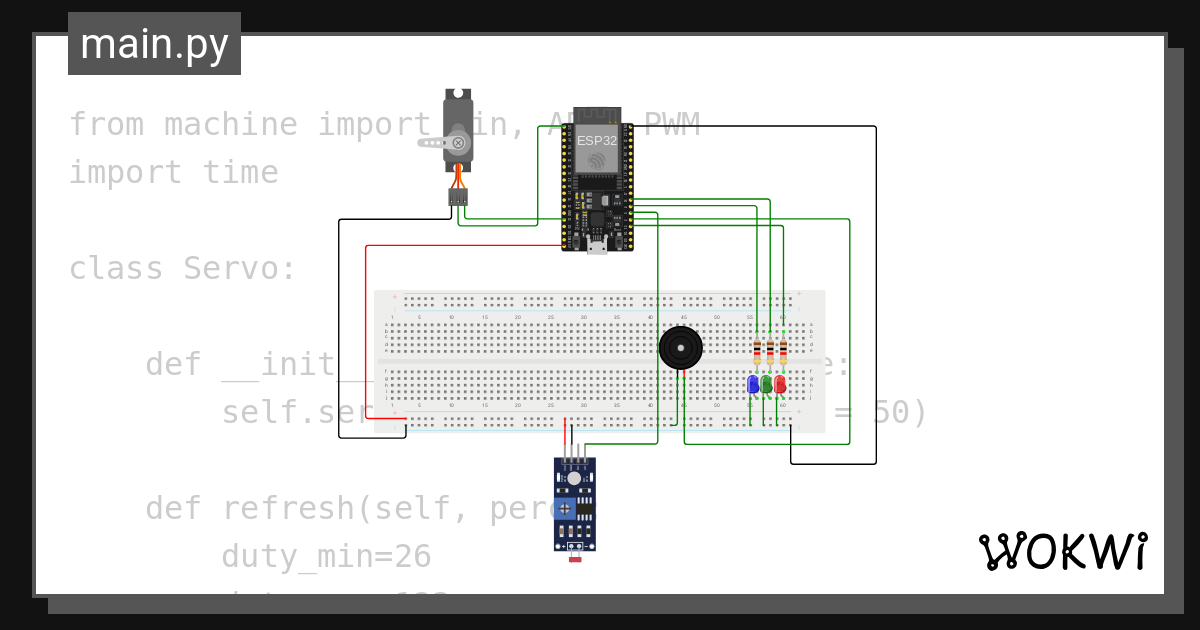 Fotoresistore Servo Buzzer Ledbar 5 4 Wokwi Esp32 Stm32 Arduino Simulator