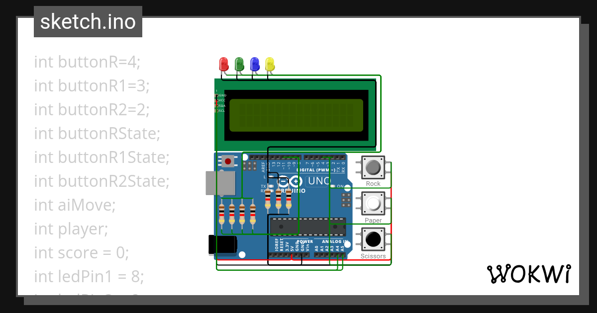 RPS-Game - Wokwi ESP32, STM32, Arduino Simulator