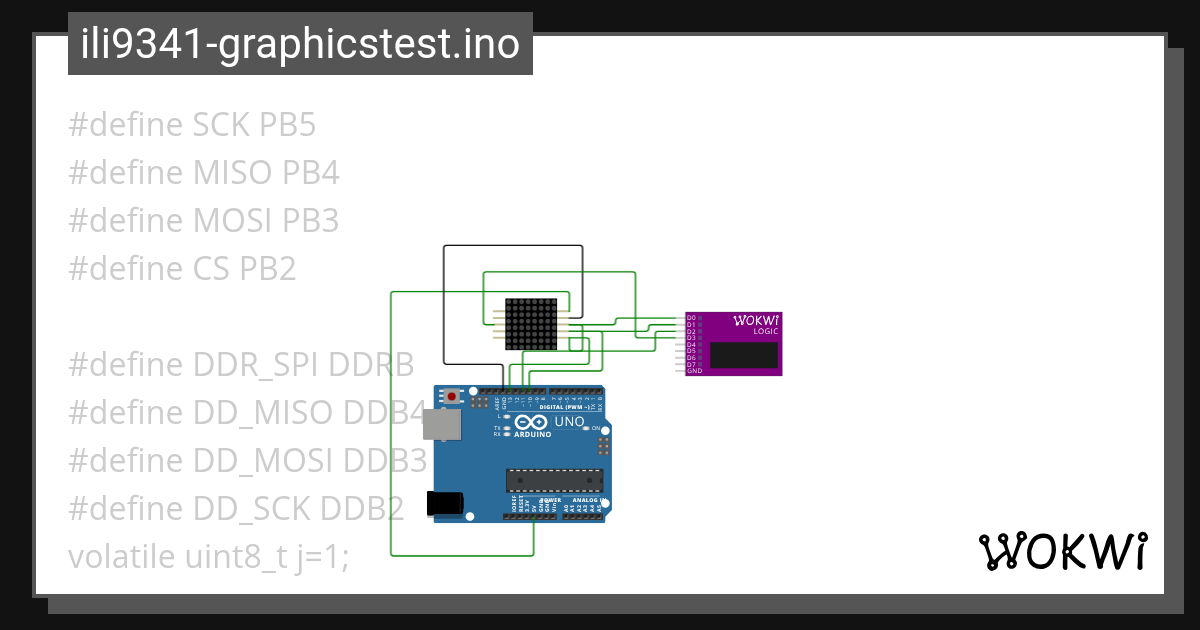 SPI debug 7219 Reference Copy - Wokwi ESP32, STM32, Arduino Simulator