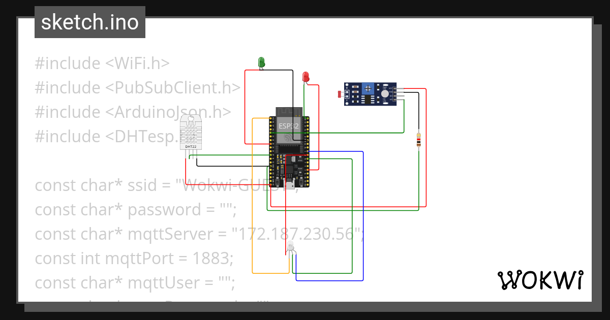 light & temp with esp32 Copy - Wokwi ESP32, STM32, Arduino Simulator