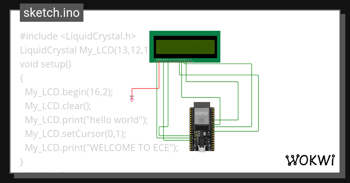 LCD - Wokwi ESP32, STM32, Arduino Simulator