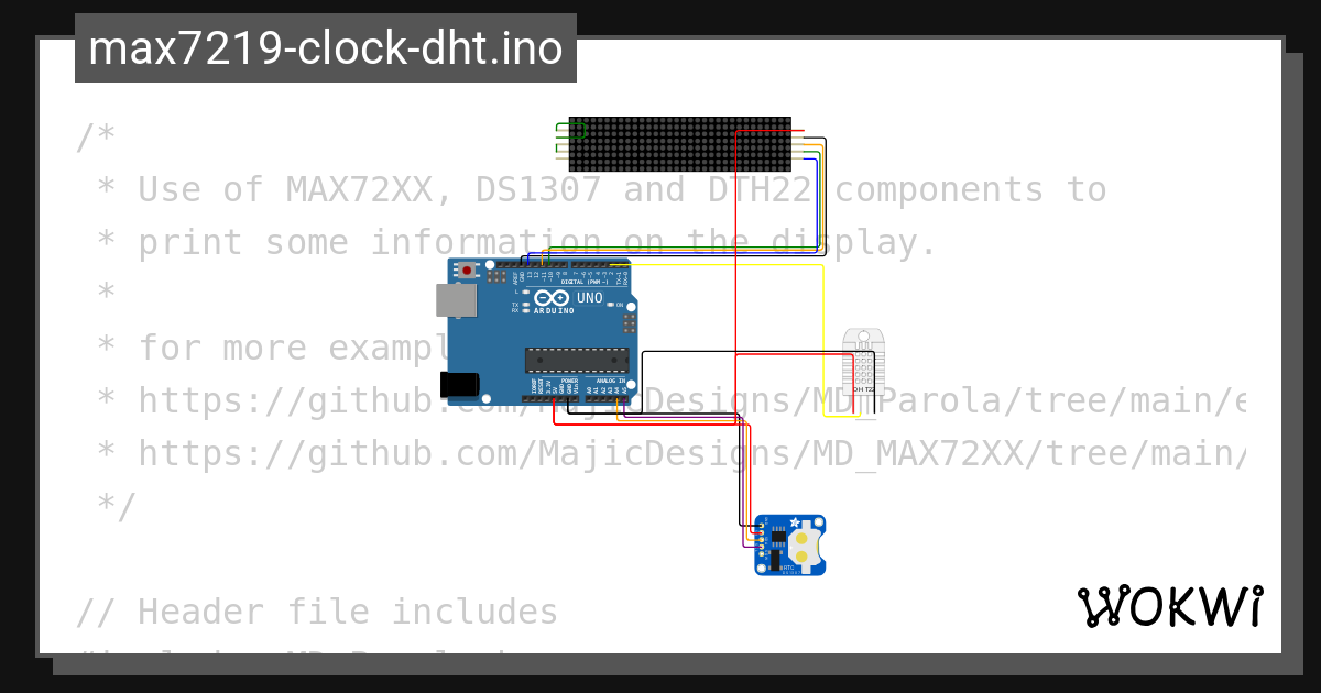 Max7219 Clock O Copy Wokwi Esp32 Stm32 Arduino Simulator
