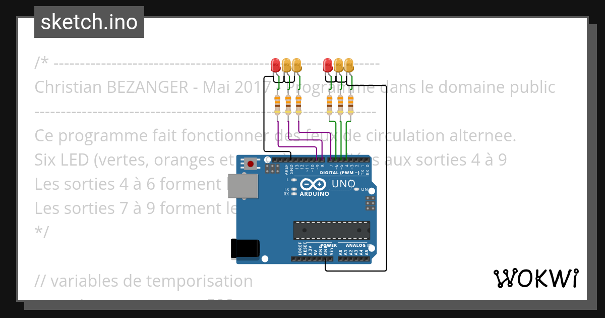 LR_FEUX_CIRCULATION_ALTERNEE Copy - Wokwi ESP32, STM32, Arduino Simulator