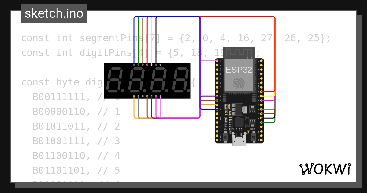 Contador 0 A 9 Wokwi Esp32 Stm32 Arduino Simulator