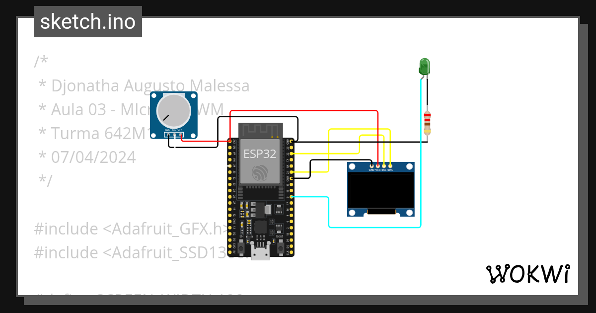 Atividade 03 - PWM simples - Wokwi ESP32, STM32, Arduino Simulator